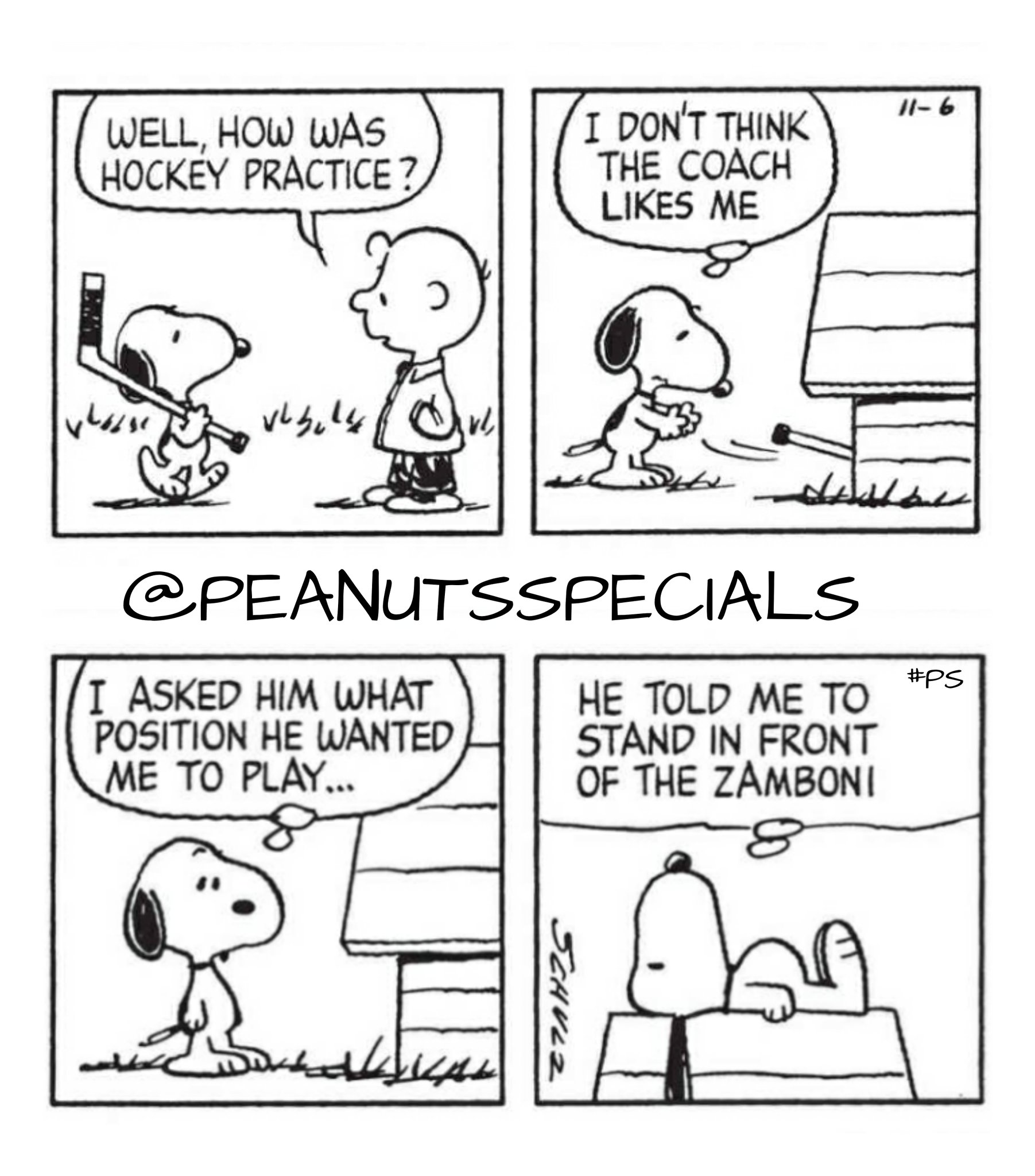 Snoopy Hockey Cartoon