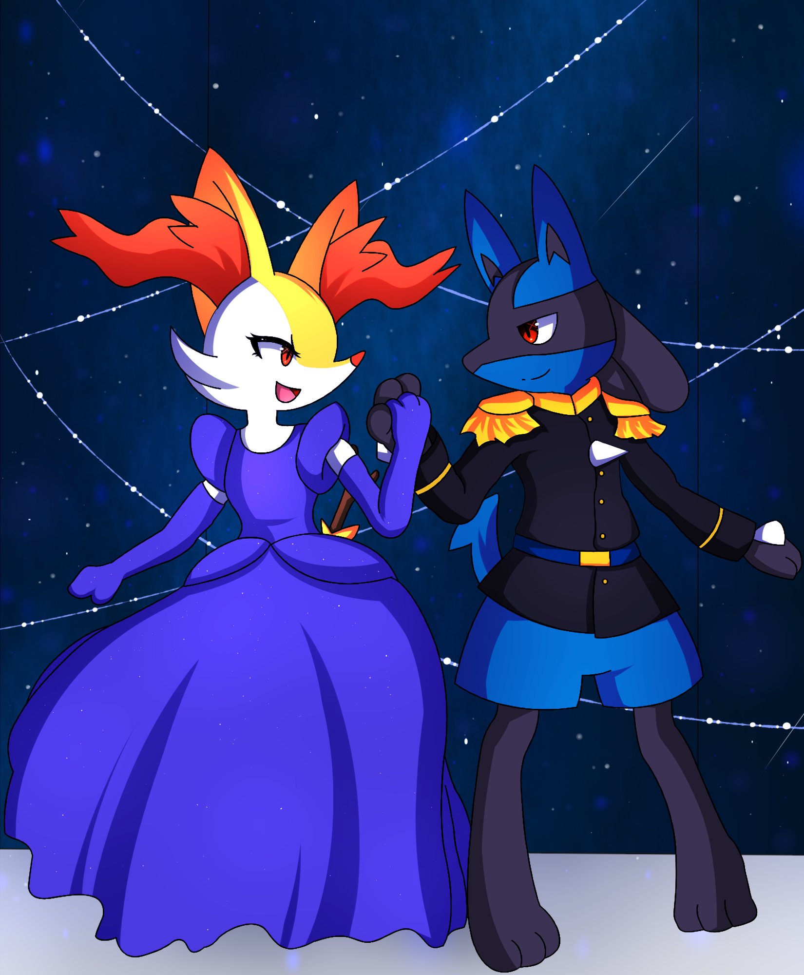 Braixen And Lucario
