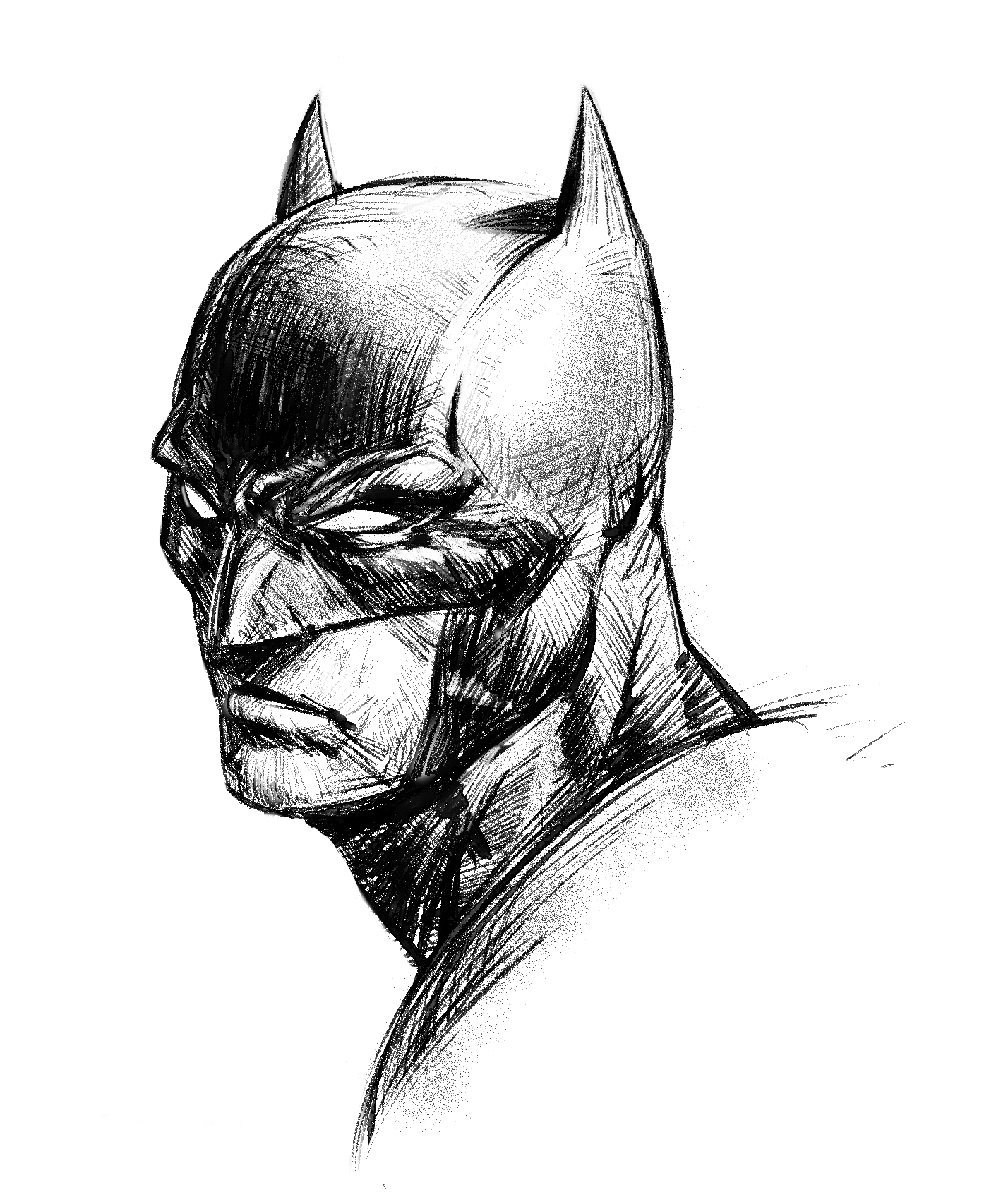 Batman Face Drawing