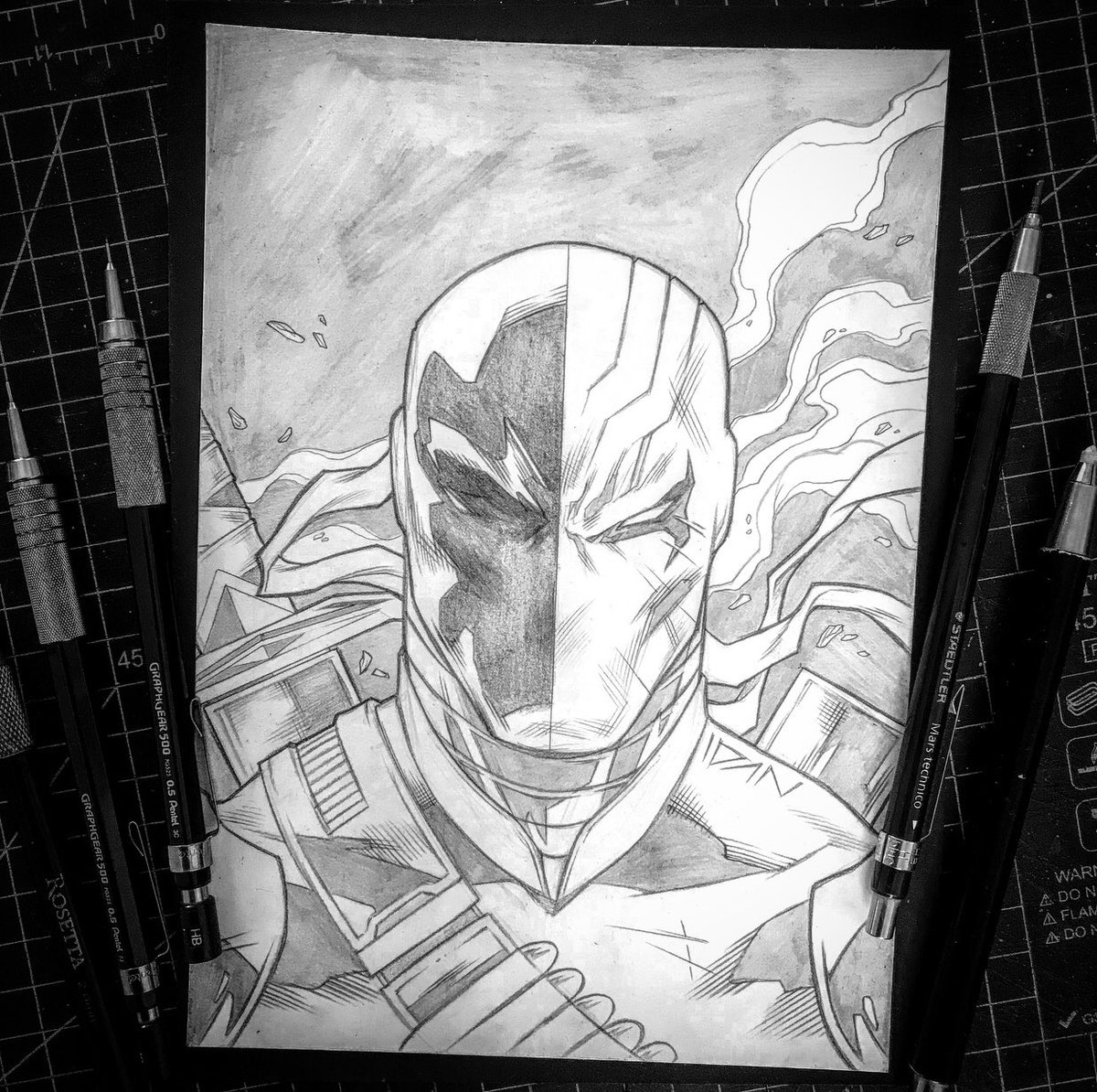 Deathstroke Drawings In Pencil
