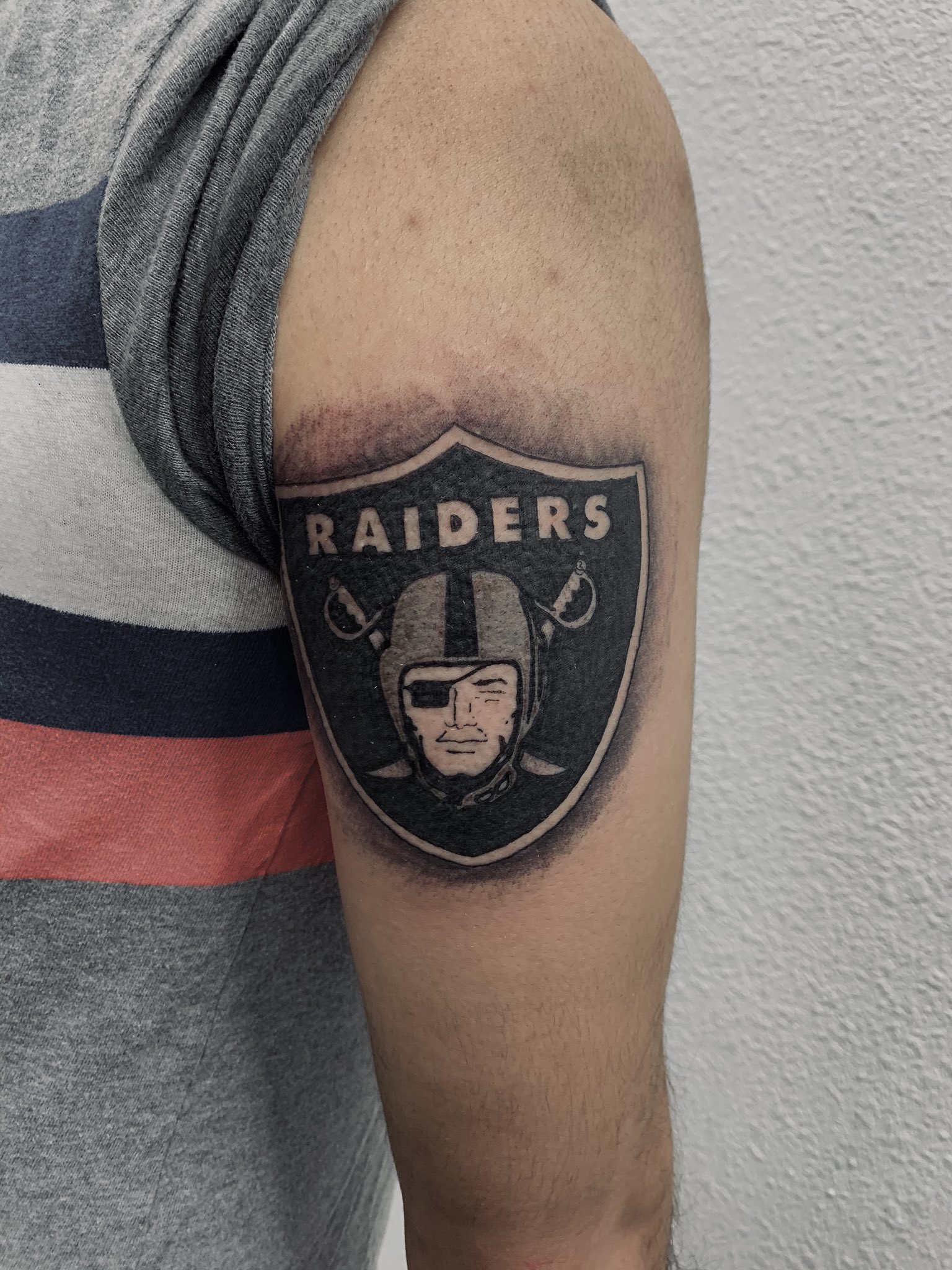 Raiders Logo Tattoo