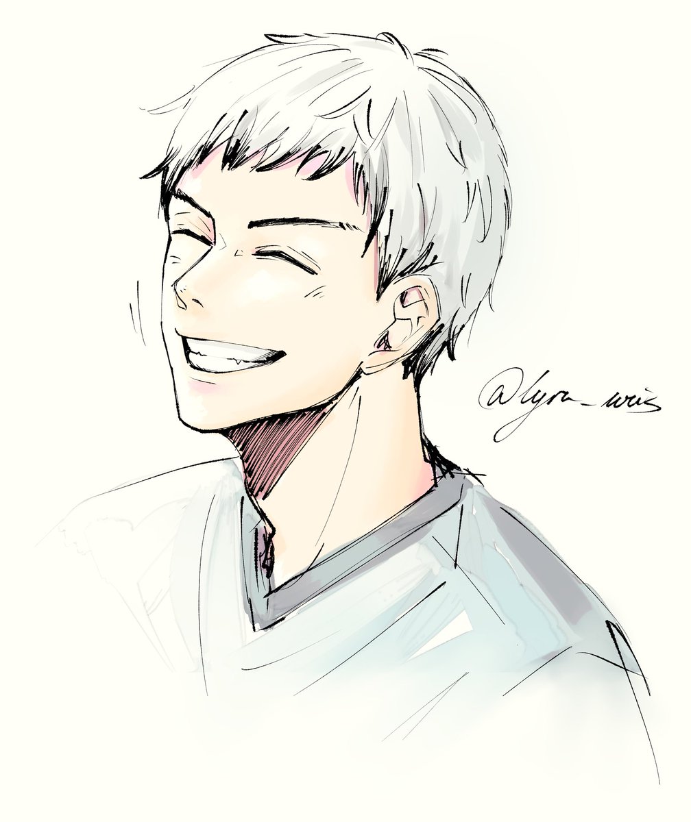 「#haikyu #kitashinsuke Small Kita manga redraw. His smile is 」Lyraの漫画