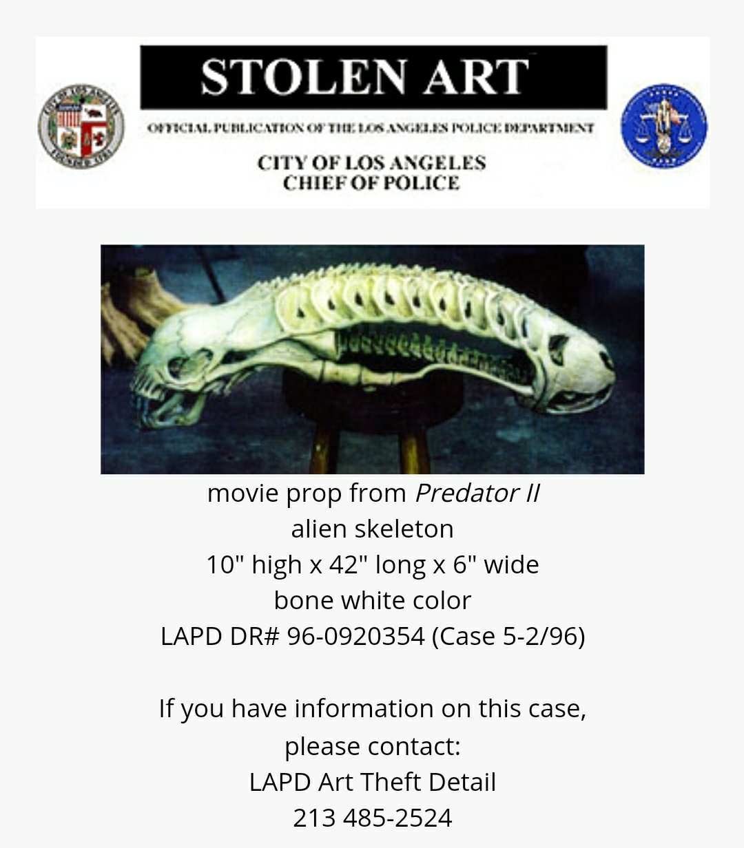 Xenomorph Skull In Predator 2