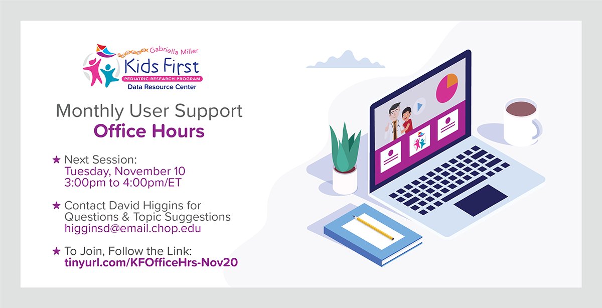 Gabriella Miller Kids First Data Resource Center on Twitter: "Tomorrow,#KidsFirstDRC is hosting ...