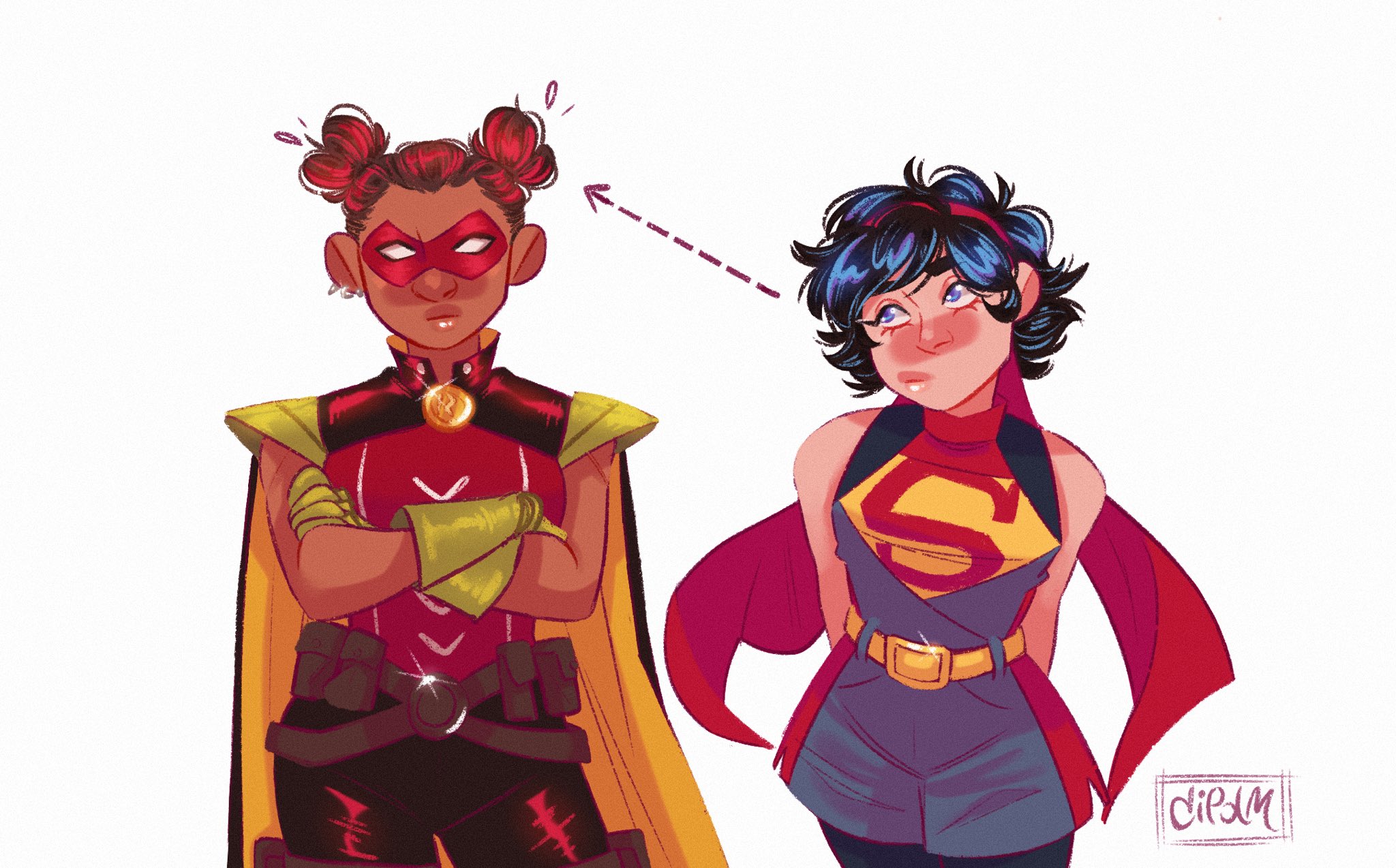 Young Justice Robin Genderbend Artwork] Chalant (Dick X Zatanna) Art