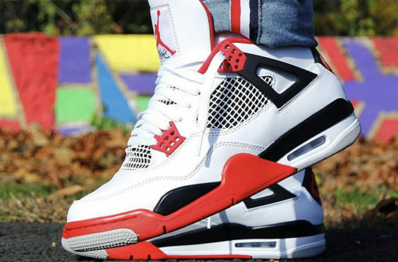 Fire Red 4s On Feet