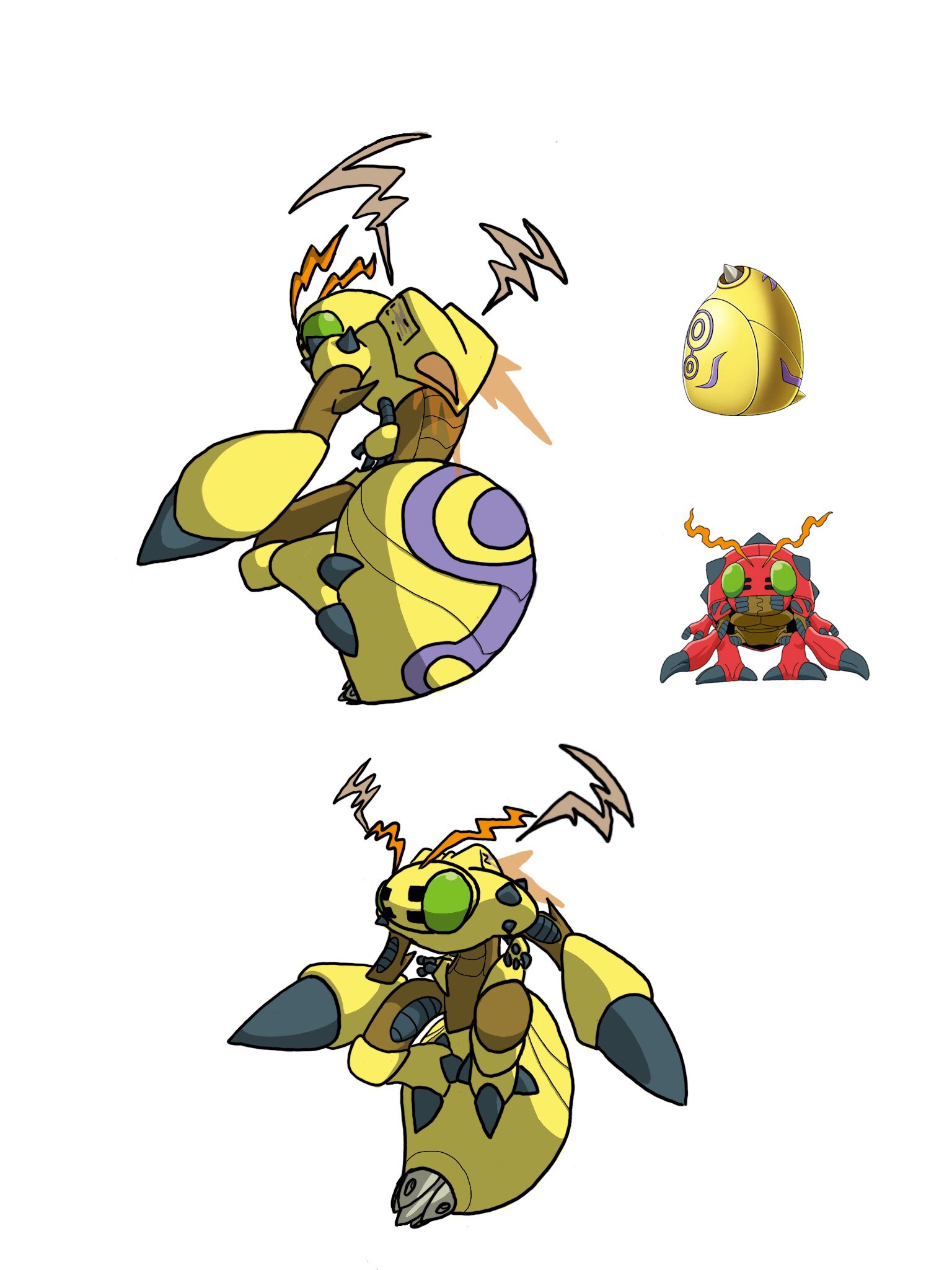 Evolucao De Digimon Tentomon Tentomon EX1 033 C Alternative Art