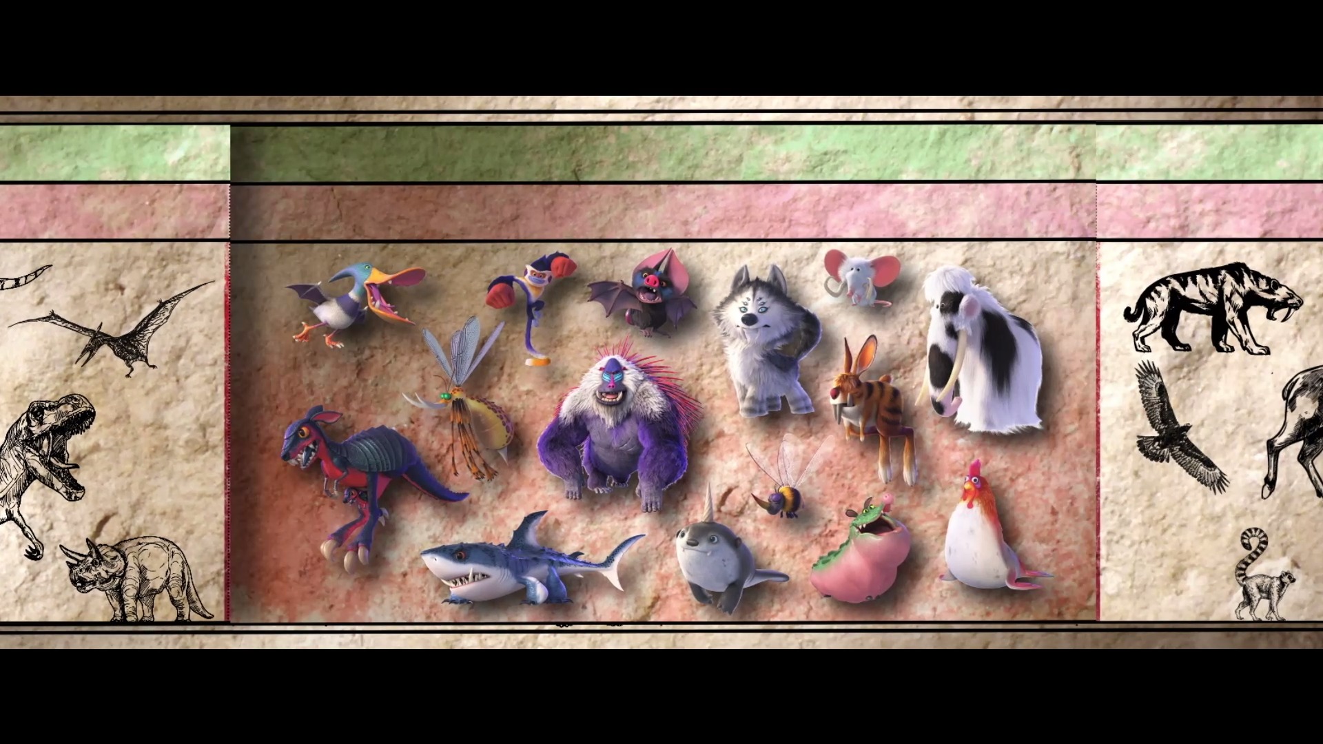 The Croods Animals Drawings