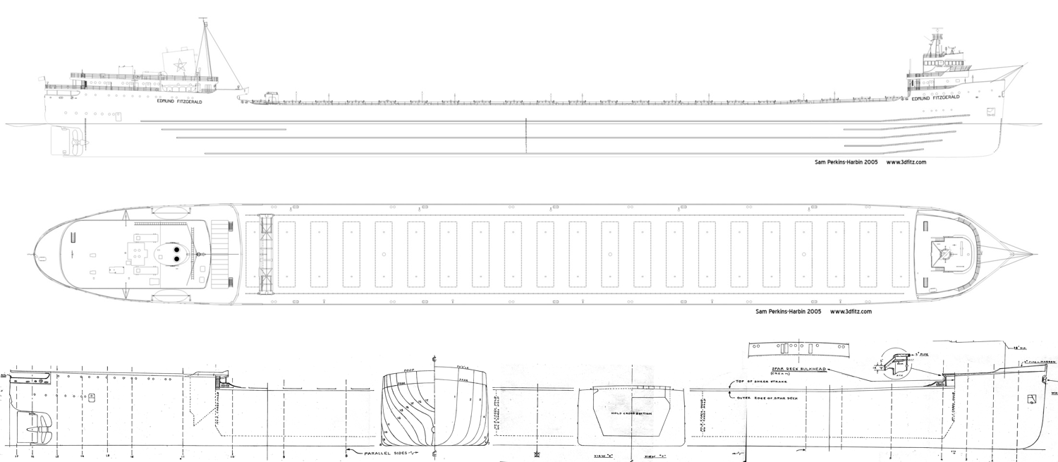 Edmund Fitzgerald Drawing