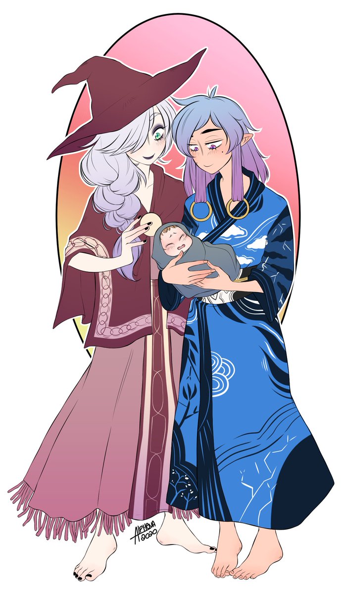 「Commission for @YeoPsmith of @Faeron93 '」|Alphena 🌌 Void Witch VTuberのイラスト