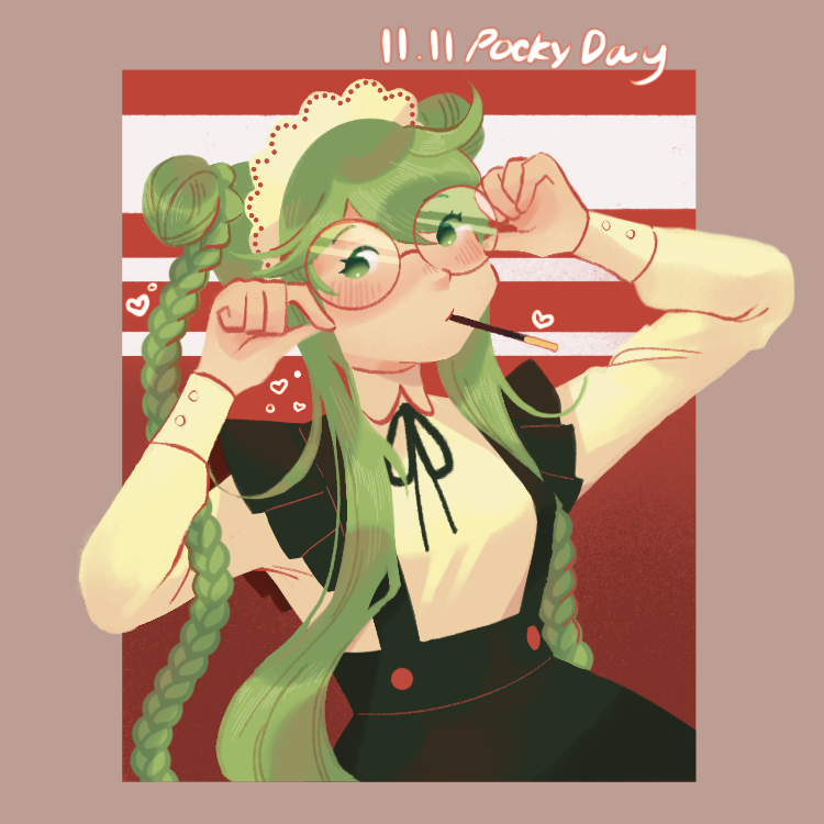 ダンデ「Happy #pockyday ? #dnd 」|Cathbiscuits @ Splatoon brain wormsのイラスト