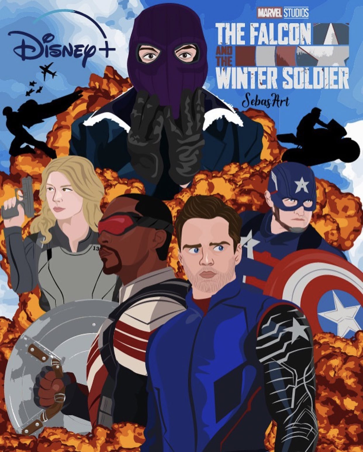 Captain America 2 Poster Falcon