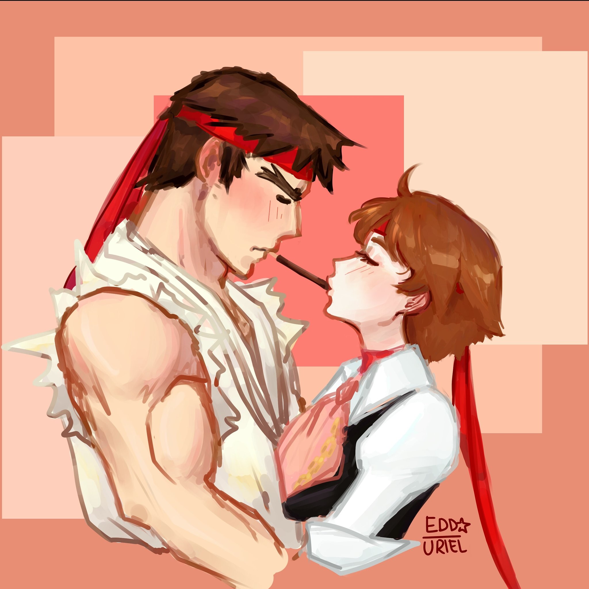Ryu And Sakura Kiss