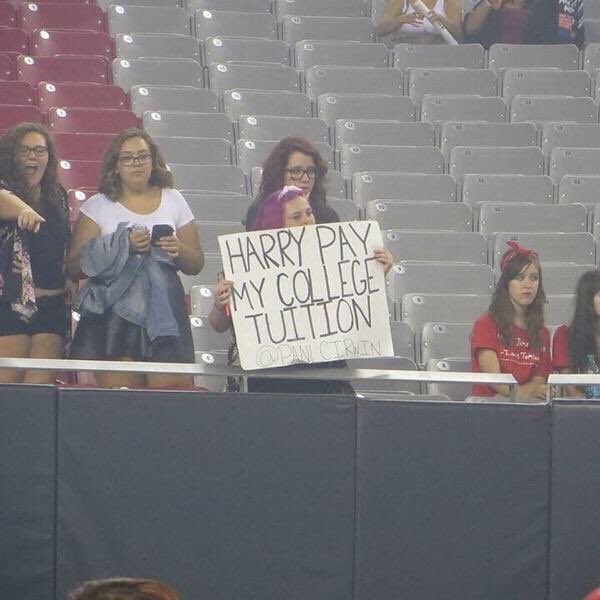 One Direction Concert Fan Posters