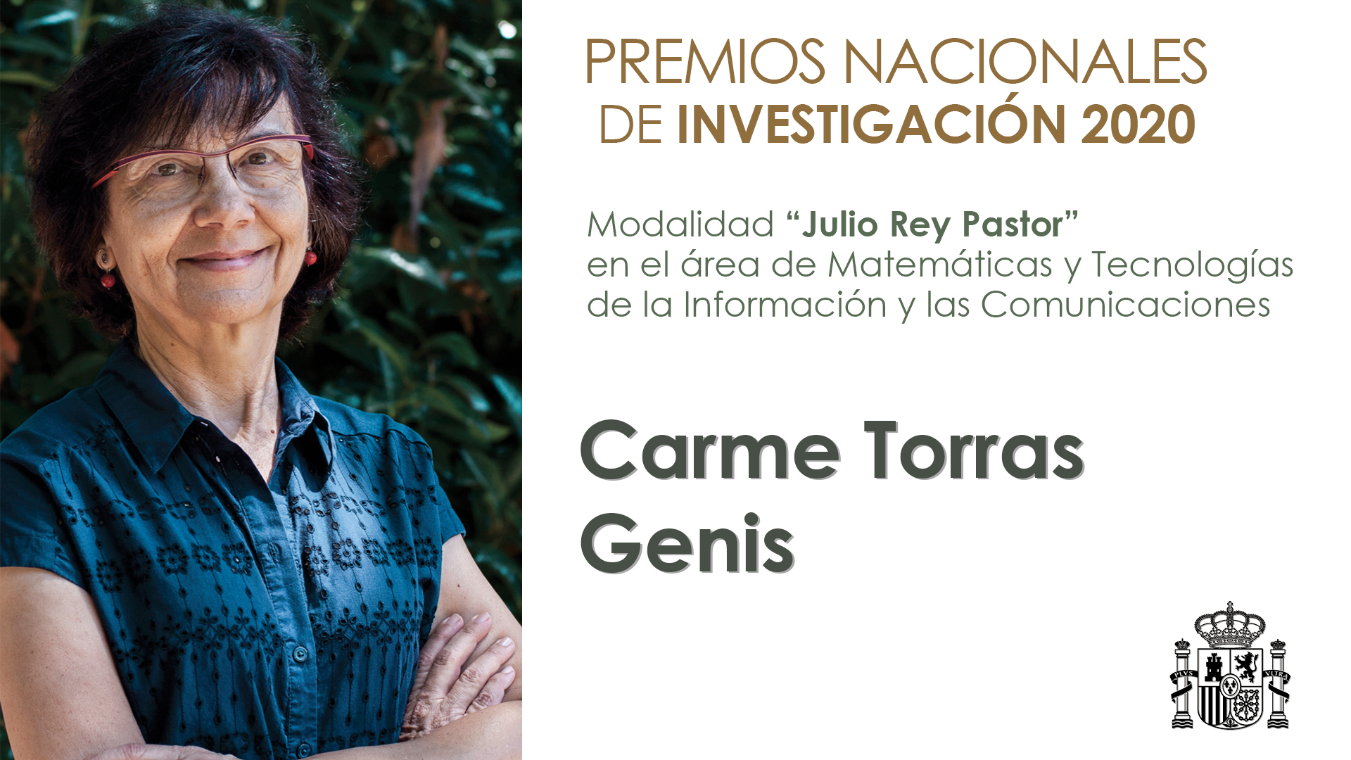 Ministerio de Ciencia e Innovación on Twitter: "🏆 Carme Torras, Premio Nacional "Julio Rey ...