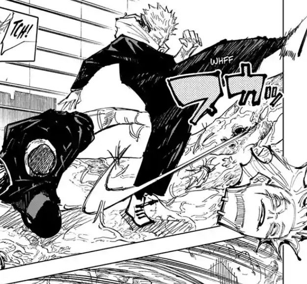 「this scene where he's using yuji as a baseball bat makes mor」JUJUTSU ...