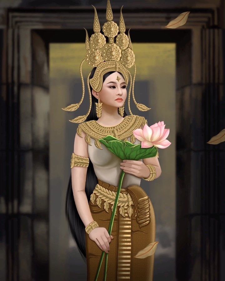 Khmer Apsara Drawing