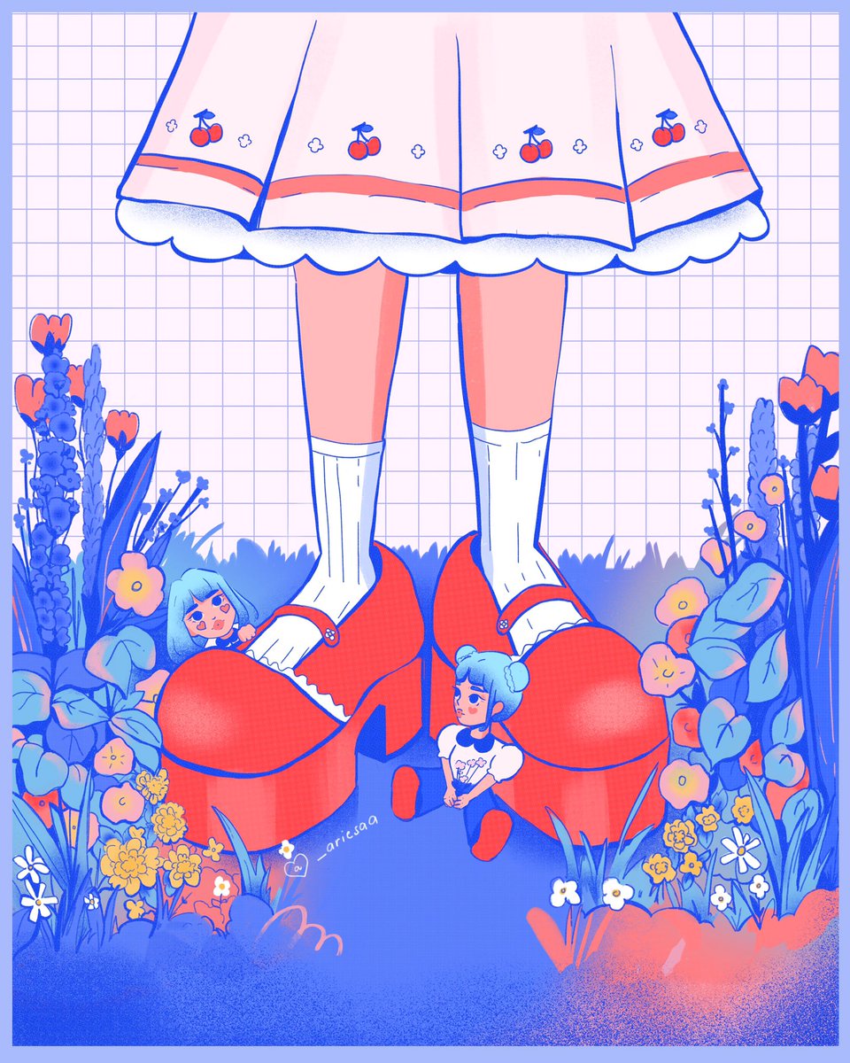 「hello! i'm ari and i love cute outfits, 」|ari 💘🧸のイラスト