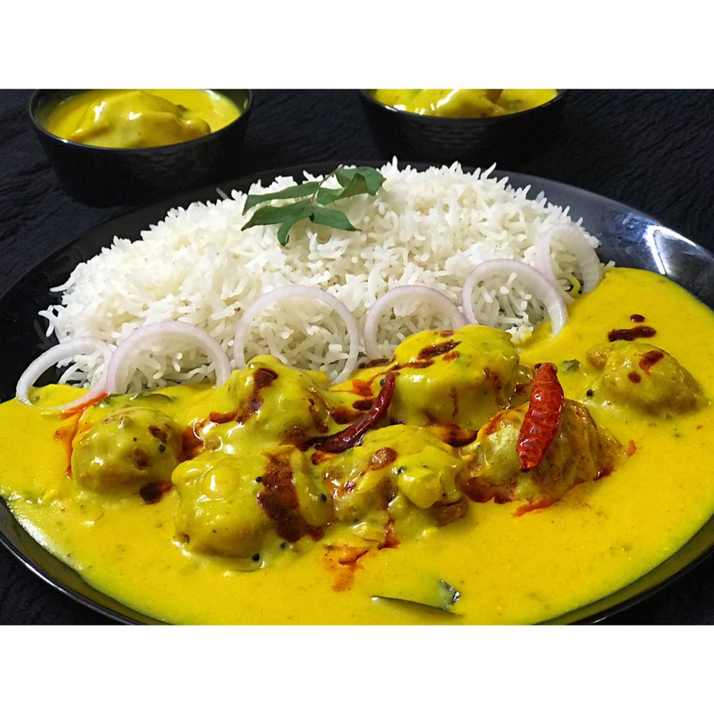 Kadhi Chawal Plate