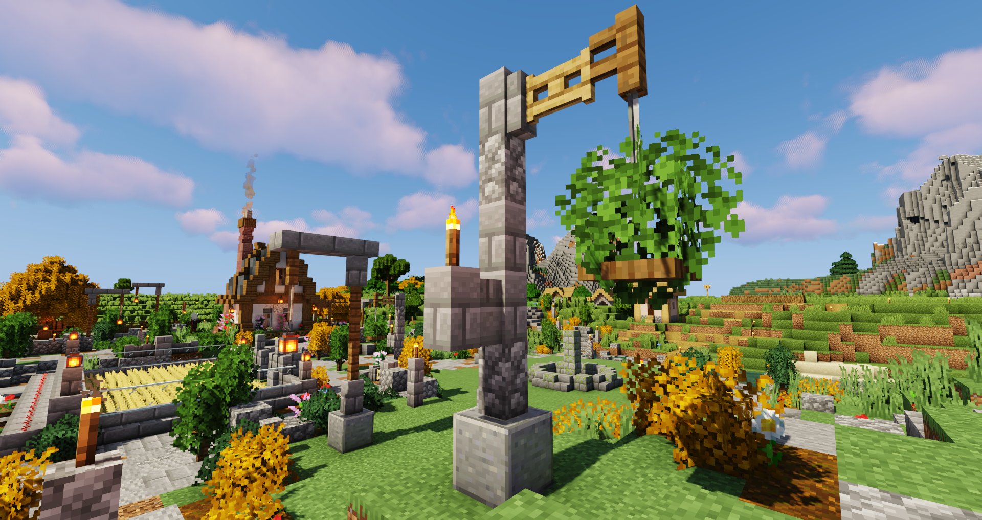 Minecraft Lamp Post Designs Lamppost Minecraft Maps | Planet Minecraft