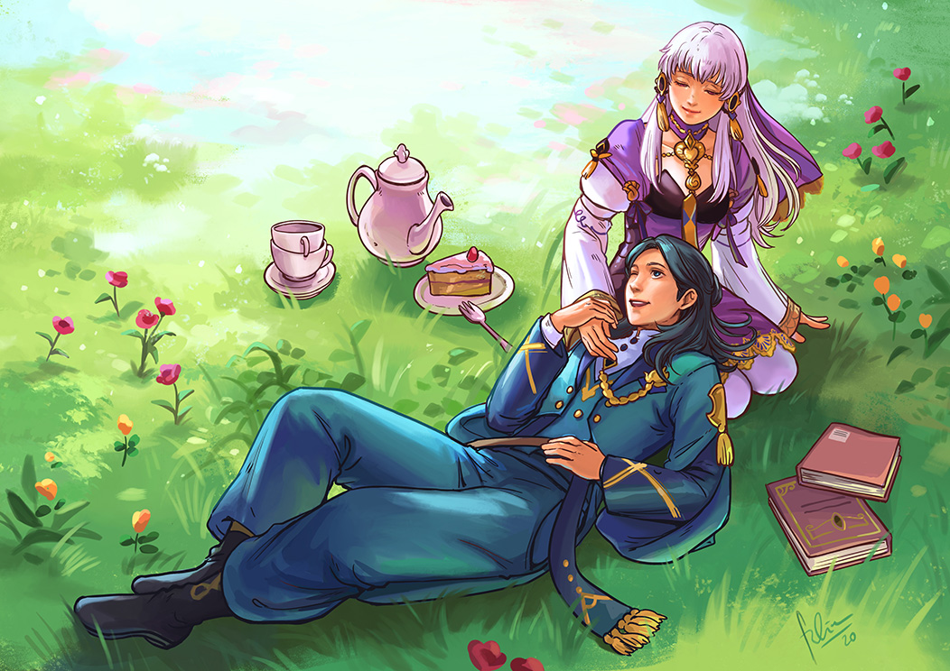 「Longform Dimileth comic in progress... a bit slow atm becaus」felia 🌷🌟の漫画