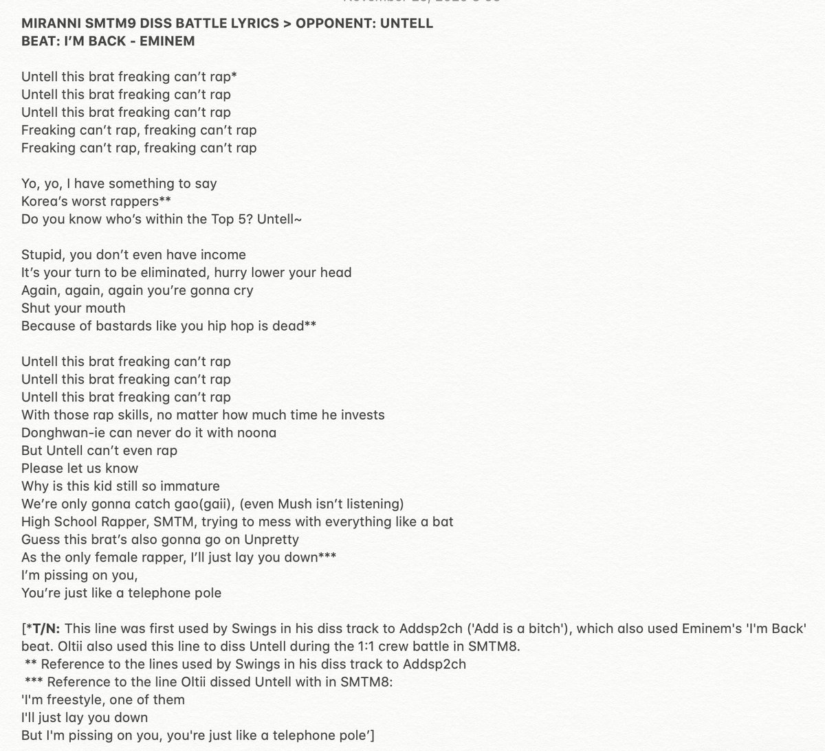 Eminem Rap Battle Lyrics