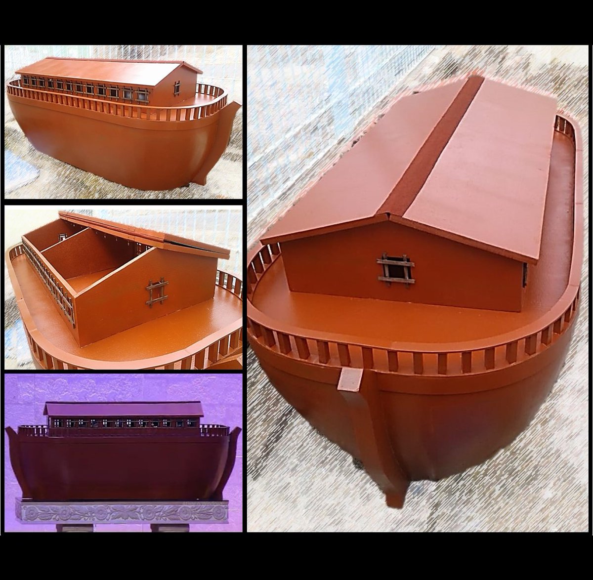 A&D Criatividade on X: Arca de Noé, feita em isopor, com 85cm de altura ...