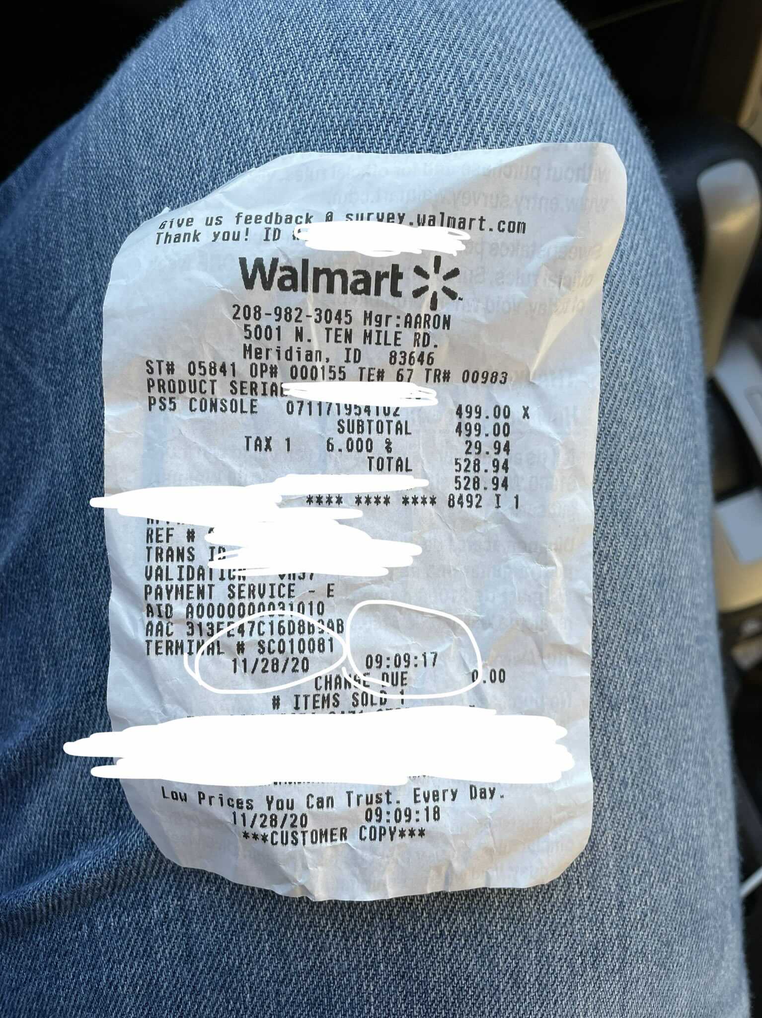 Ps5 Walmart Receipt | atelier-yuwa.ciao.jp