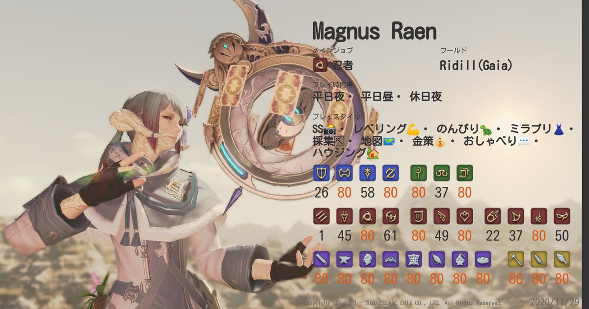 まぐ Ridill on Twitter: "日付け変わって8月になってしまいましたが竜騎士終わりましたー！ 暁月までにあと2ジョブ頑張ります ...
