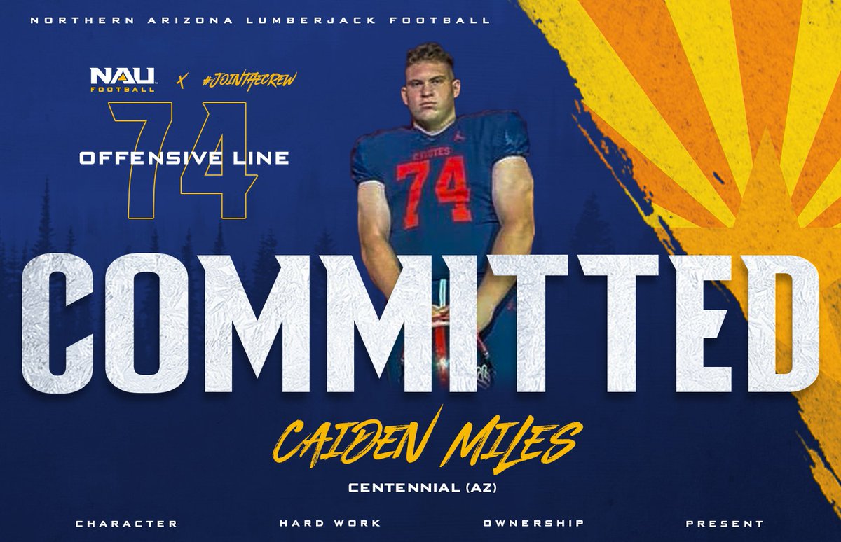 2021 3* OT Caiden Miles flips from UNLV to Northern Arizona : r/CFB
