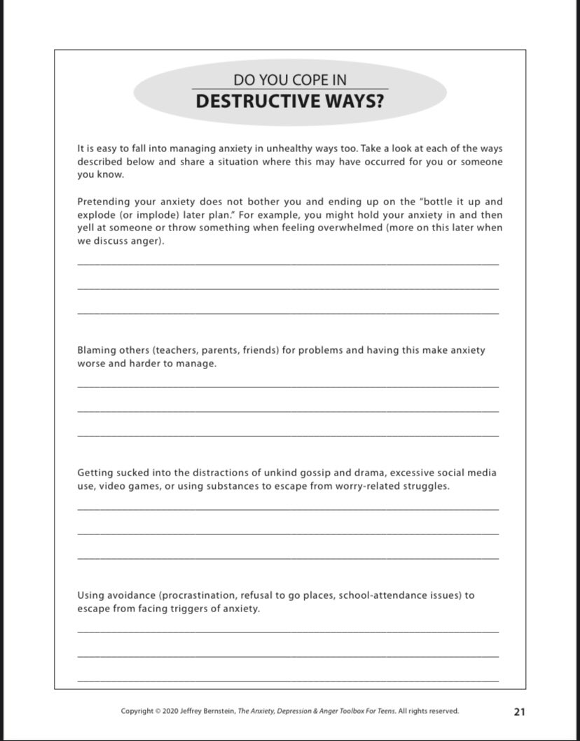 Coping Depression Worksheets 13 Helpful Worksheets For Combating