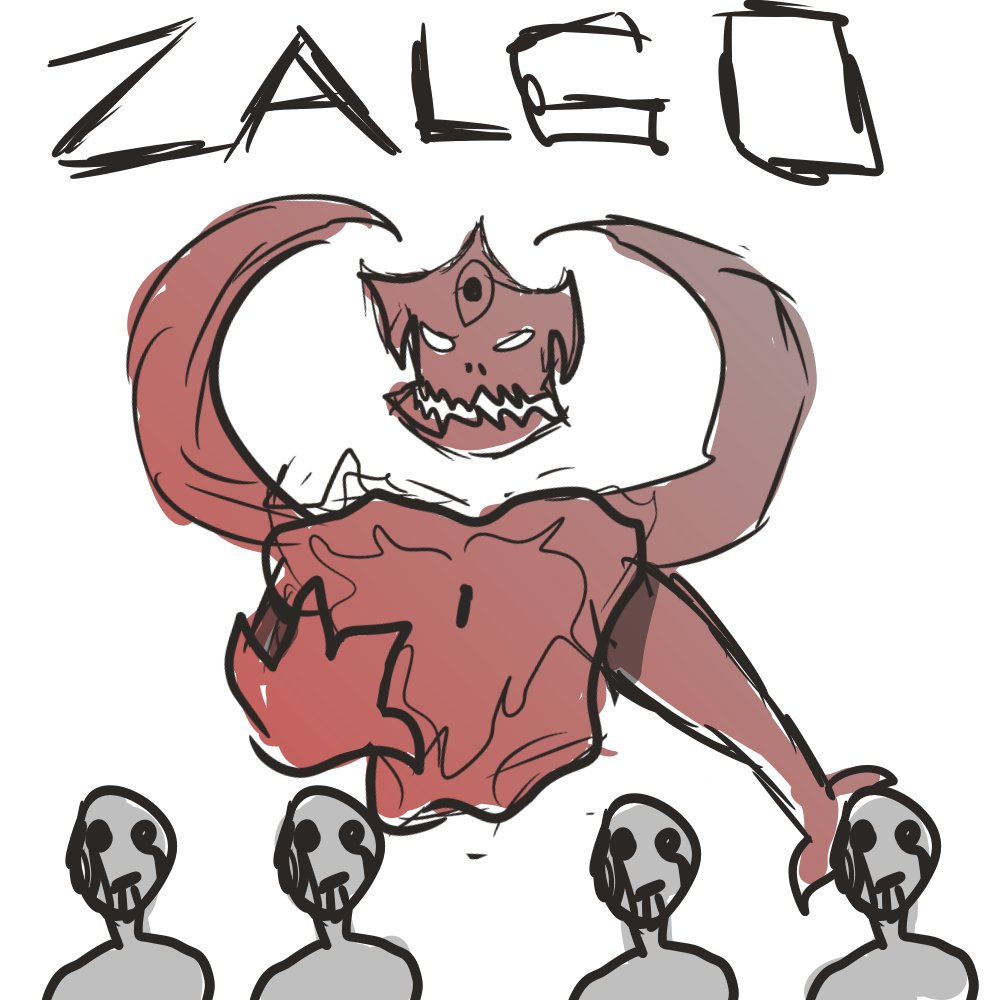 Creepypasta Zalgo Drawing