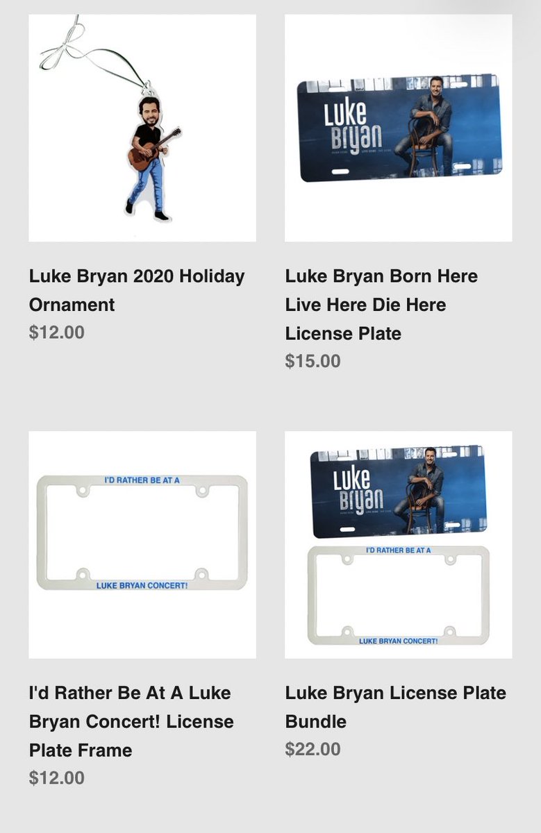 Luke Bryan License Plate