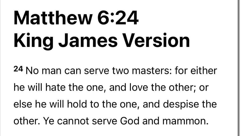 Matthew 6:24 Kjv