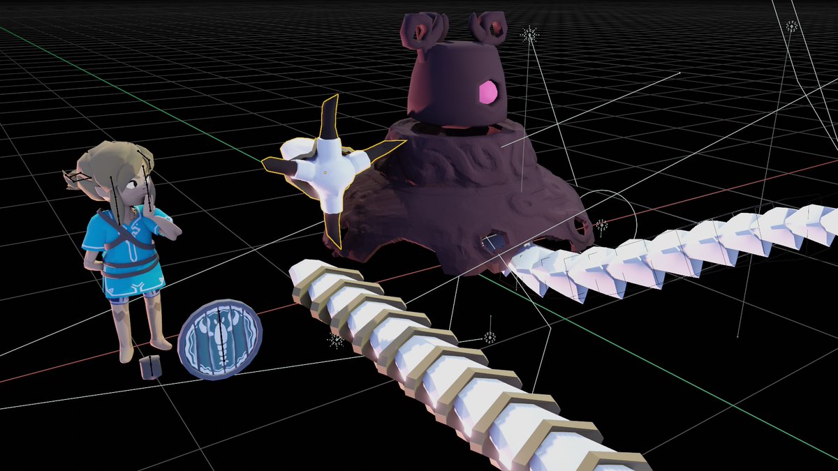 Working on models for a BoTW animation! Gotta figure out how to get the ...
