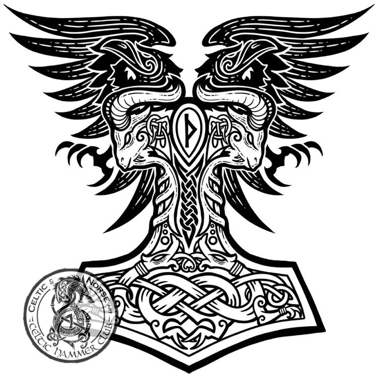Mjolnir Rune Tattoo