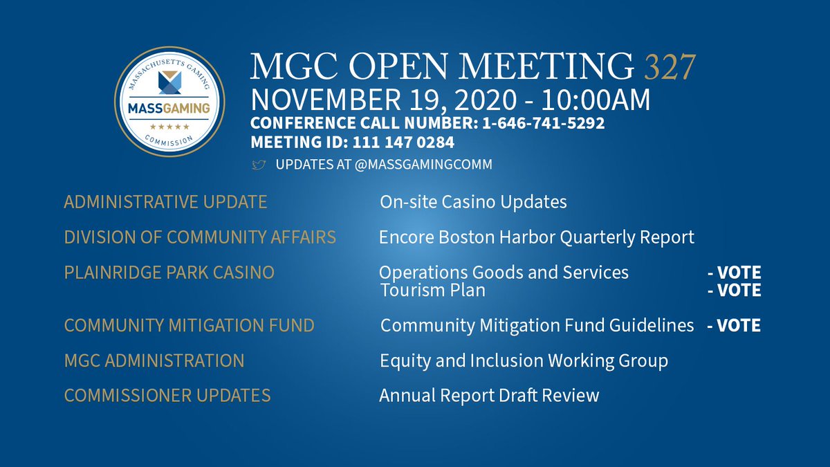 Massachusetts Gaming Commission - Home