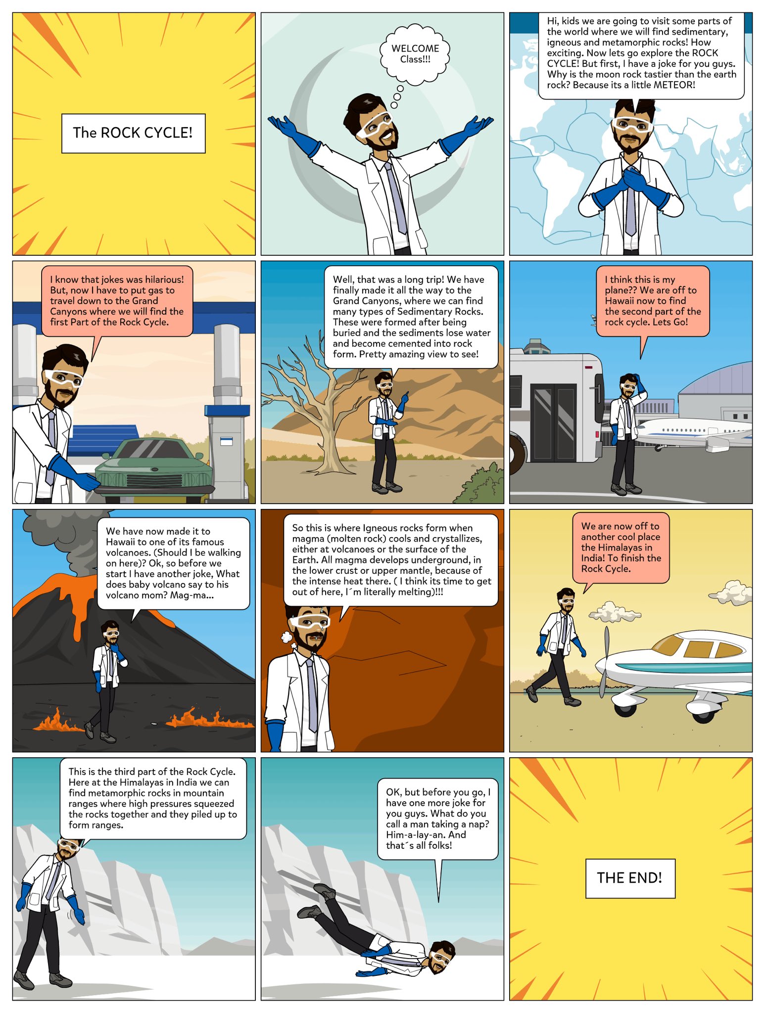 Rock Cycle Comic Strip Examples Rock Cycle Comic Strip Examples