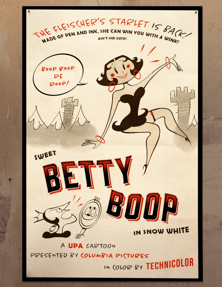 「Here's my Betty Boop in UPA style poster! 」😈💜 COMMS OPEN!の漫画