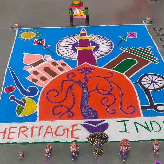 Rangoli Designs With Theme Unity