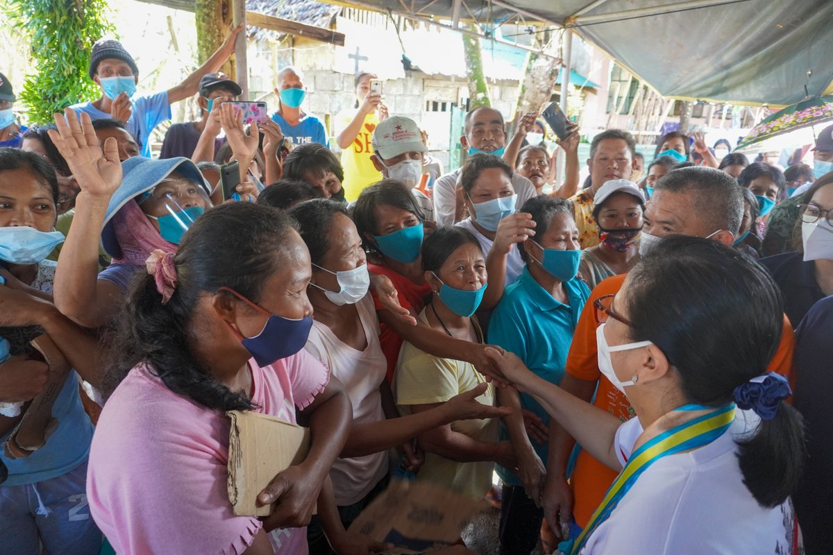 Vice President Leni Robredo during her visit and turning over of aid to ...