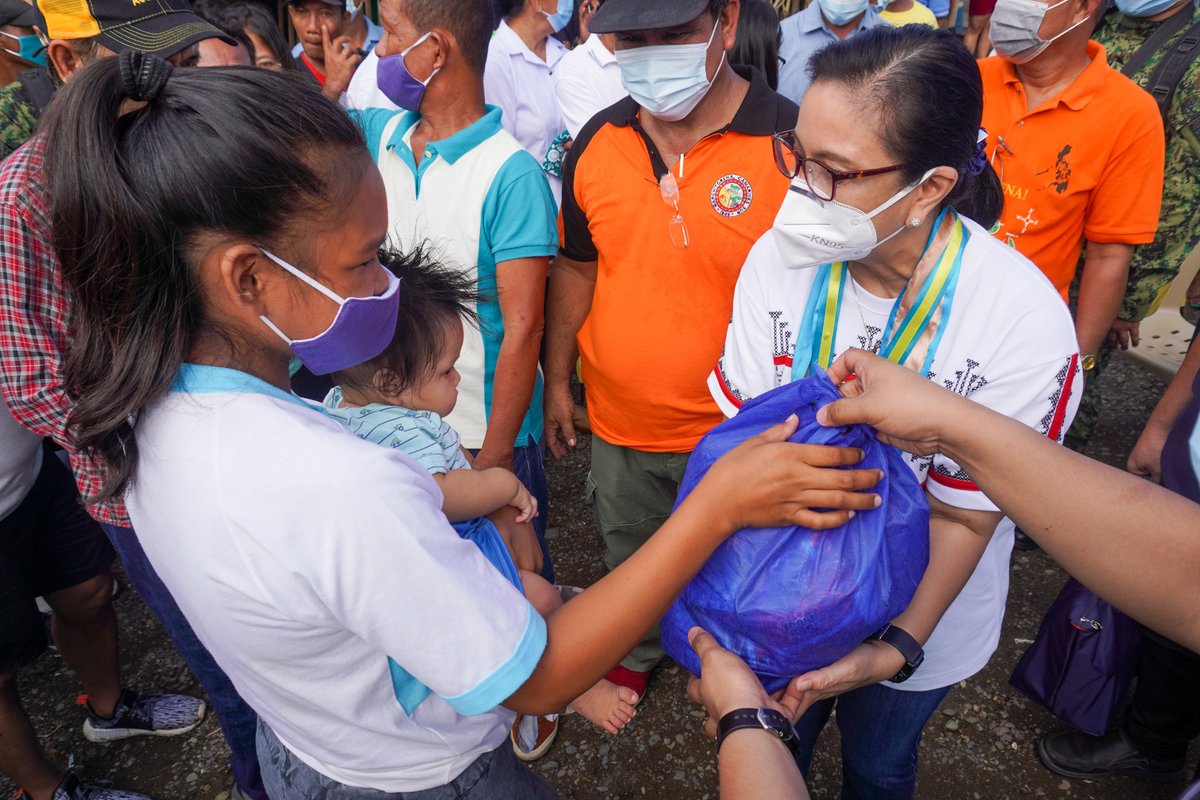 Vice President Leni Robredo during her visit and turning over of aid to ...