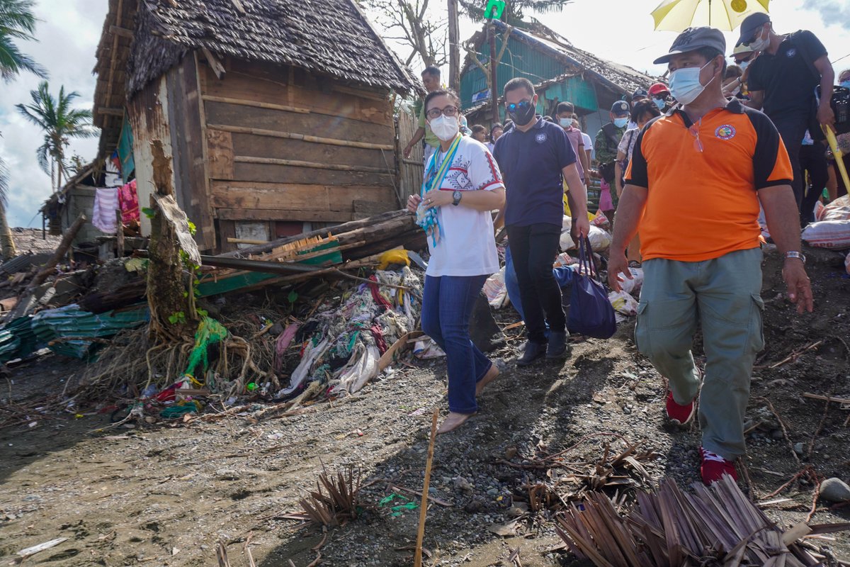 Vice President Leni Robredo during her visit and turning over of aid to ...