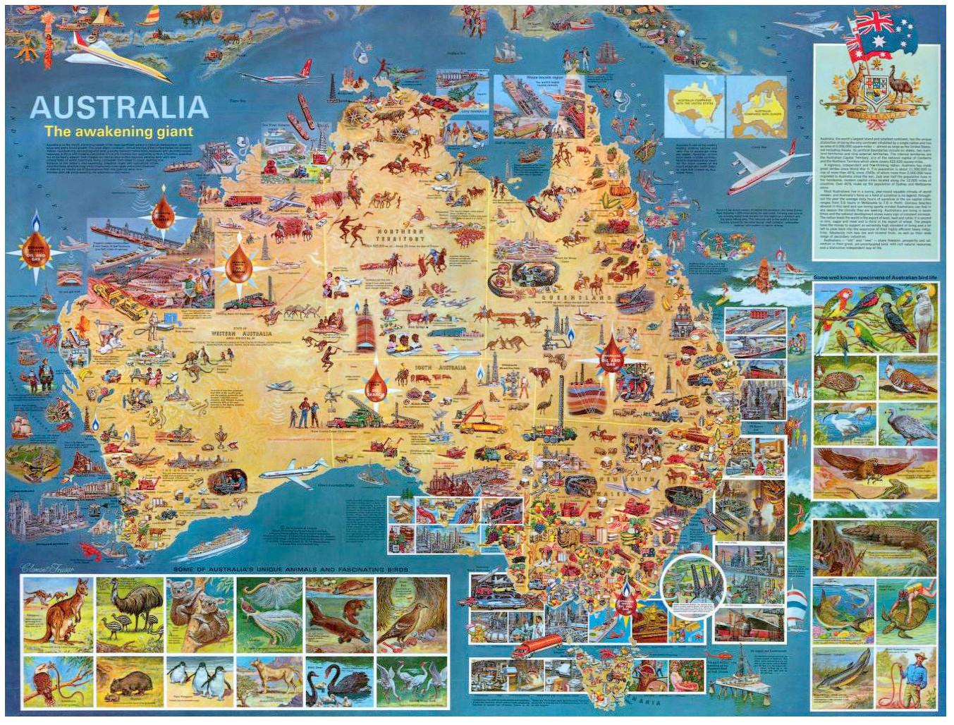 Idea Rare Maps on Twitter: "Australia, The Awakening Giant The large ...