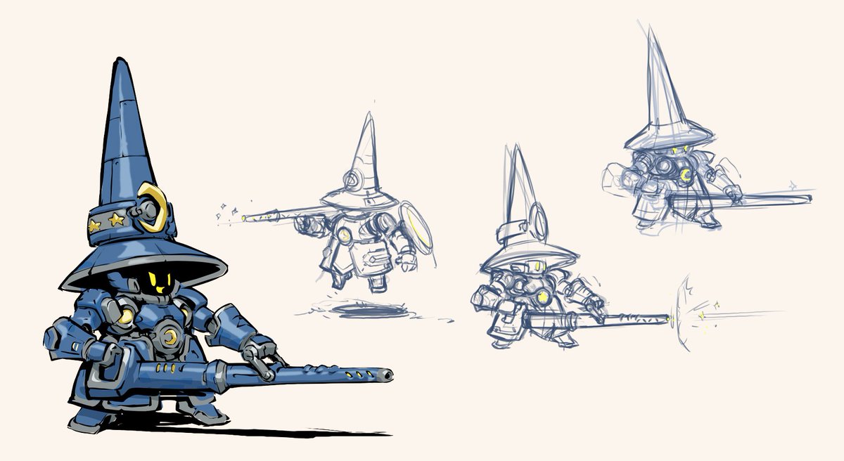 「Old sketches of wizard bots #character」|Marcel Hampel | on PATREON ...