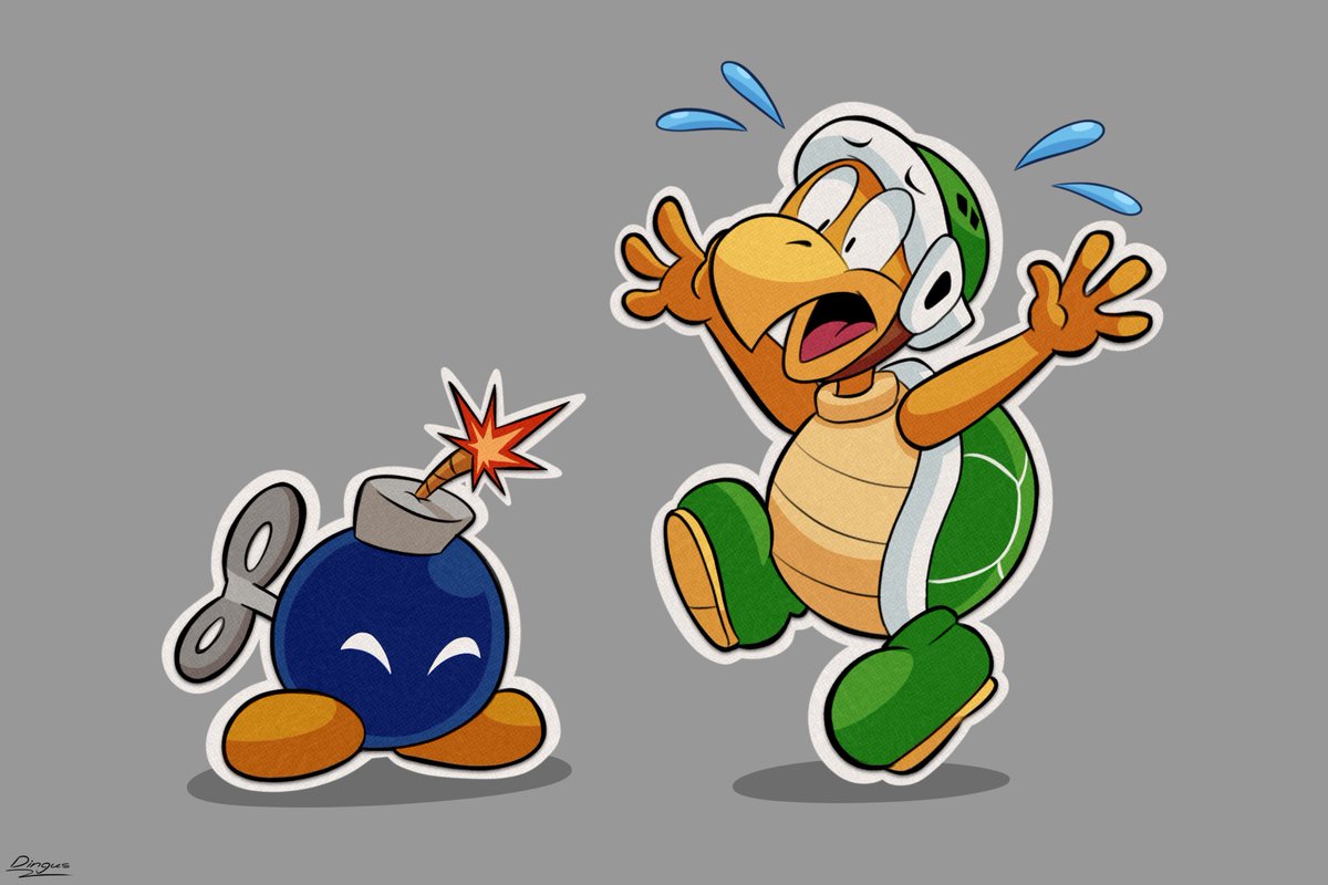 「Hammer Bro and Bob-omb ? #PaperMario #D」|Vinny 🌟のイラスト
