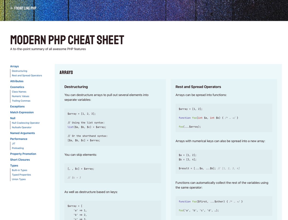 Php Syntax Cheat Sheet Php Cheat Sheet For Basic Functions Syntax Date Formatting Etc