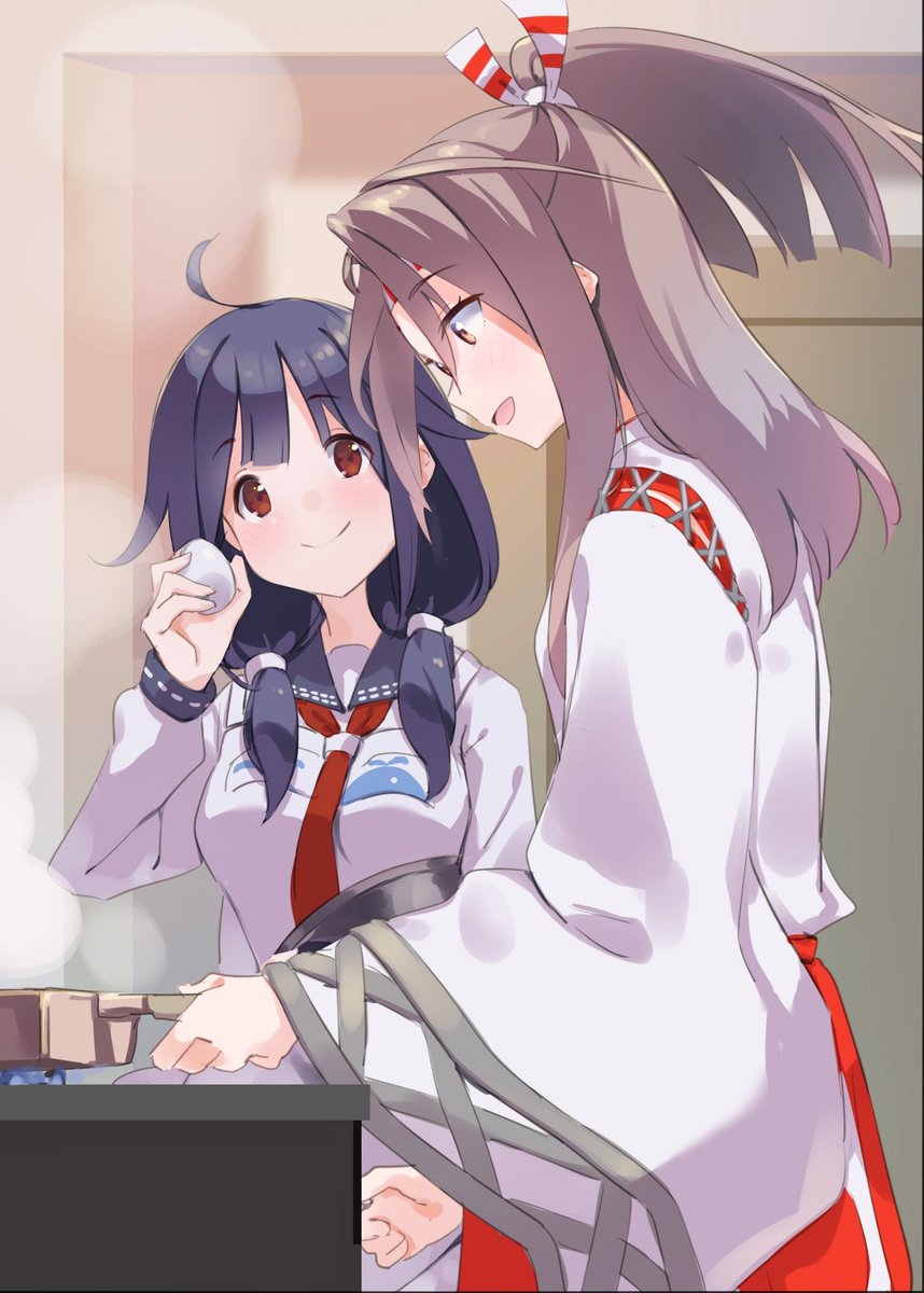 Taigei Kancolle Zuihou Kancolle Multiple Girls 2girls Hair Flaps