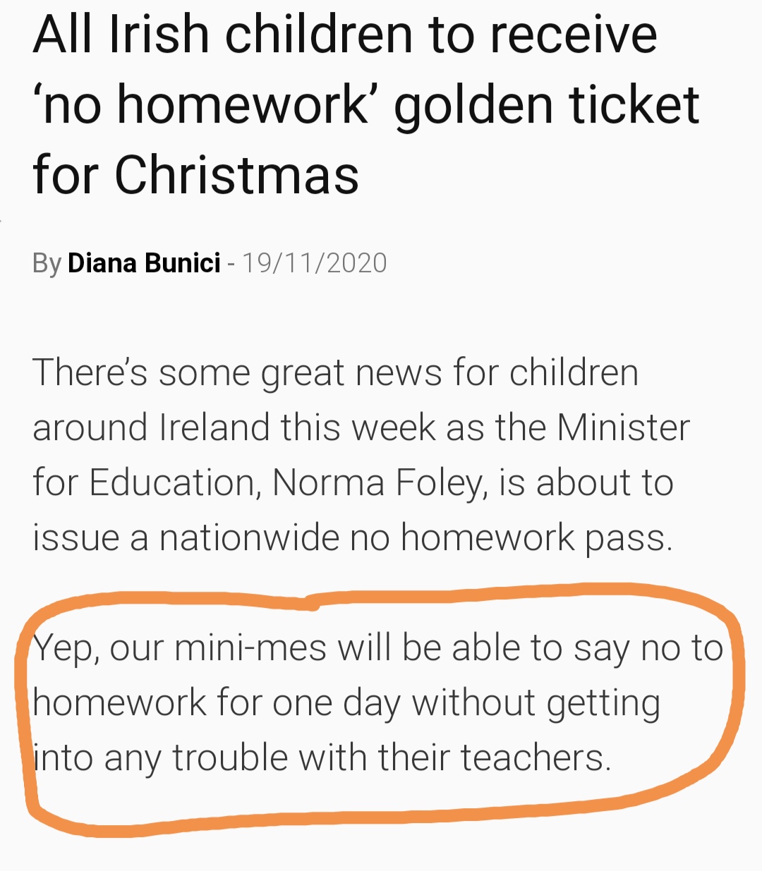 No Homework Pass Christmas