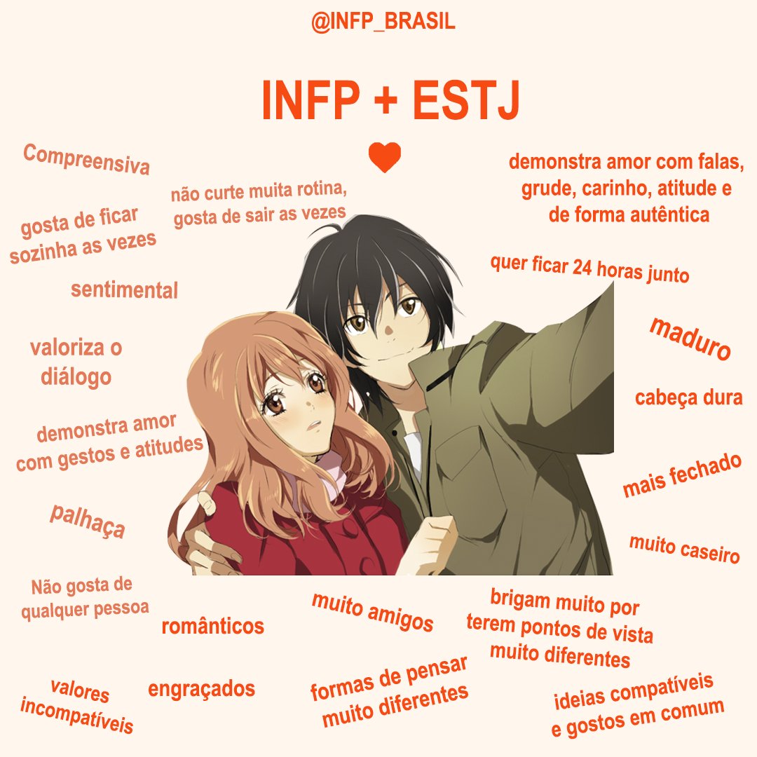 INFP on Twitter: "INFP + INTP 🧡 obs.: Baseados em relacionamentos reais dos INFPs da página ...
